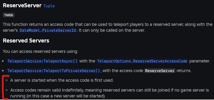 Can I use reserved servers multiple times? - Scripting Support - Developer Forum | Roblox
