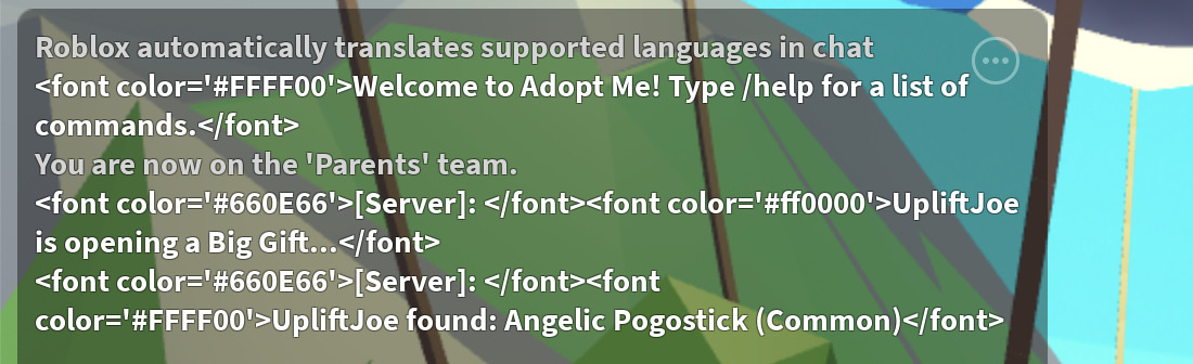 Richtext not working with DisplaySystemMessage in studio - Studio Bugs - Developer Forum | Roblox