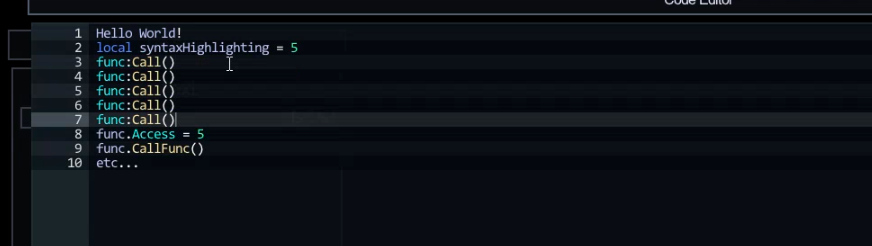 Is it possible to make a syntax highlighted text editor ? (custom ui ...