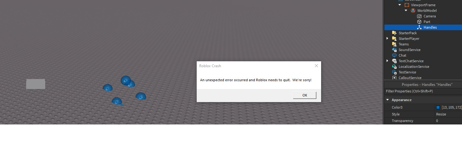 Attempting To Render Adornments In A Worldmodel Under A Viewportframe Crashes Roblox Engine