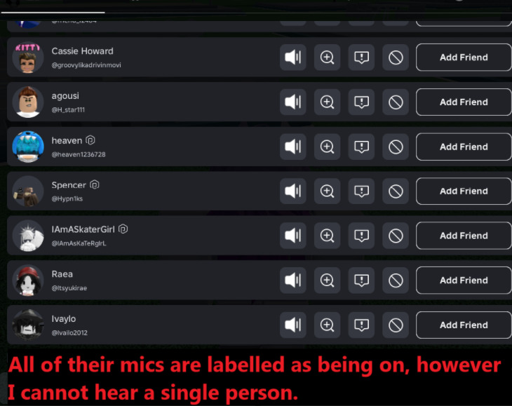 Roblox Voice Chat not connecting/unable to hear other players voices ...