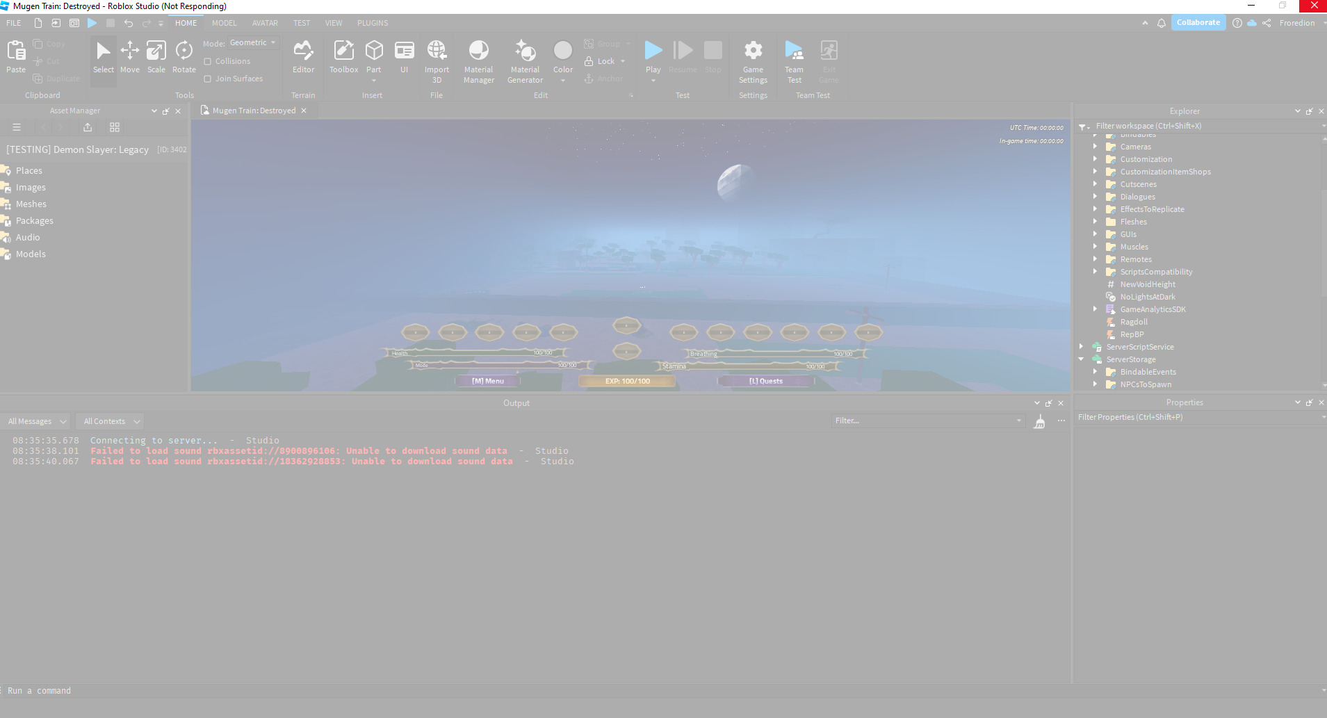 Studio crashes when attempting to update package - Studio Bugs ...