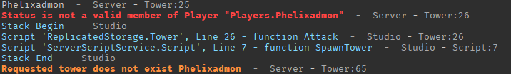 Status is not a valid member of Player "Players.Phelixadmon" - Scripting Support - DevForum | Roblox