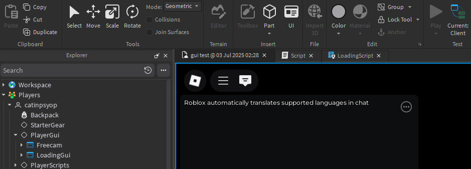 Reparenting player character causes PlayerGui to not be replicated if there are many ...