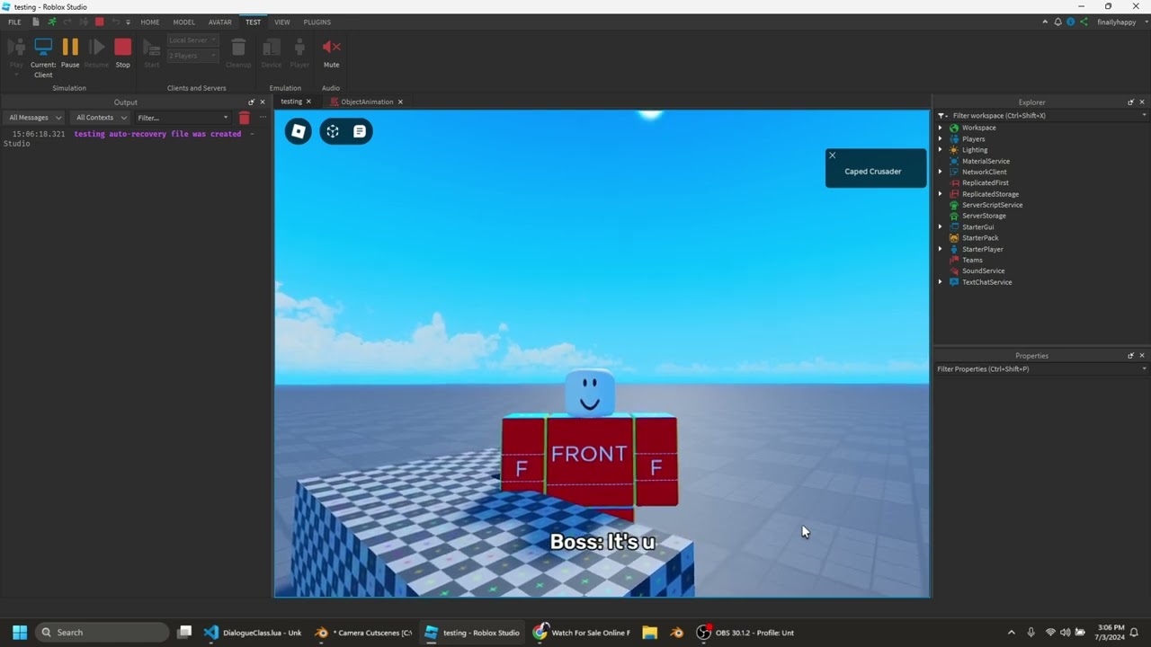 Developing the best story-driven rblx game ever made completely solo ...