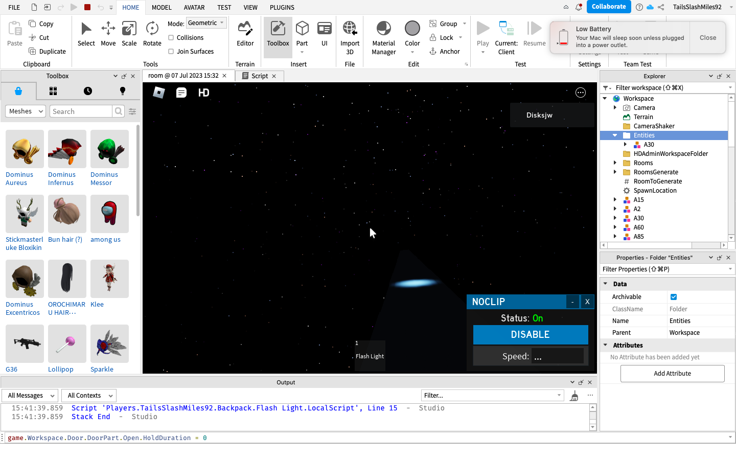 Entities getting stuck in roof - Scripting Support - Developer Forum | Roblox