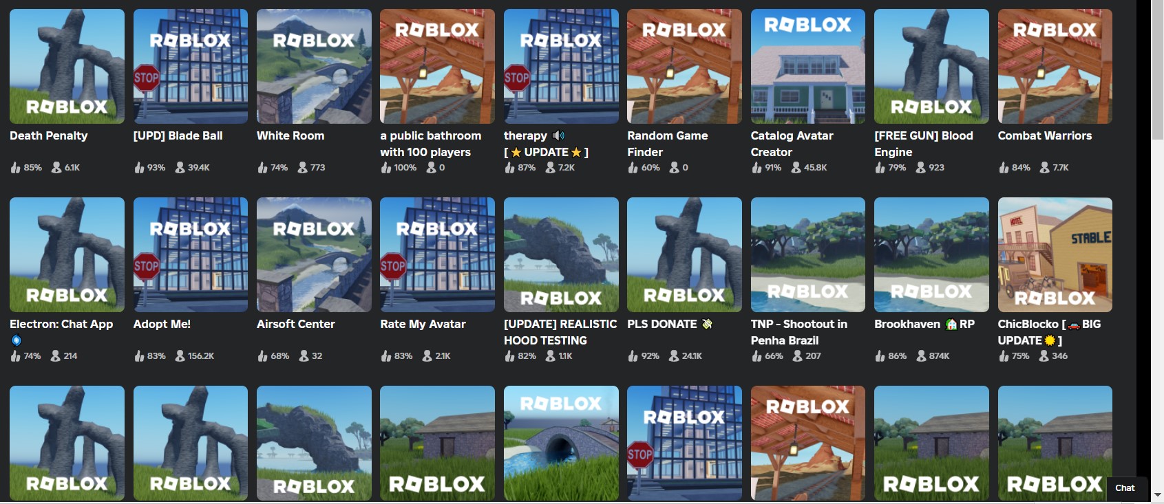 Experience Icons are failing to load - Roblox Application and Website ...