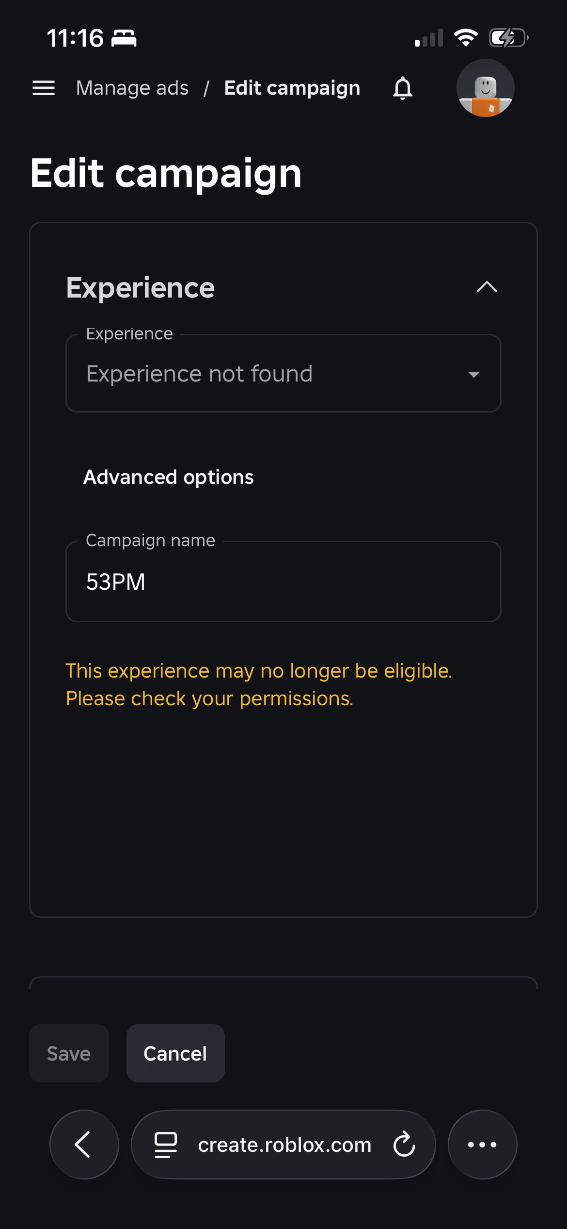 Can't Advertise My OWN GAME - Creator Hub (create.roblox.com) Bugs ...