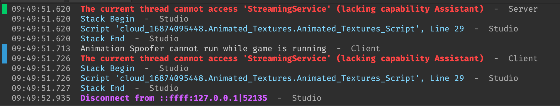 A problem that prevents me from using the studio - Scripting Support - Developer Forum | Roblox