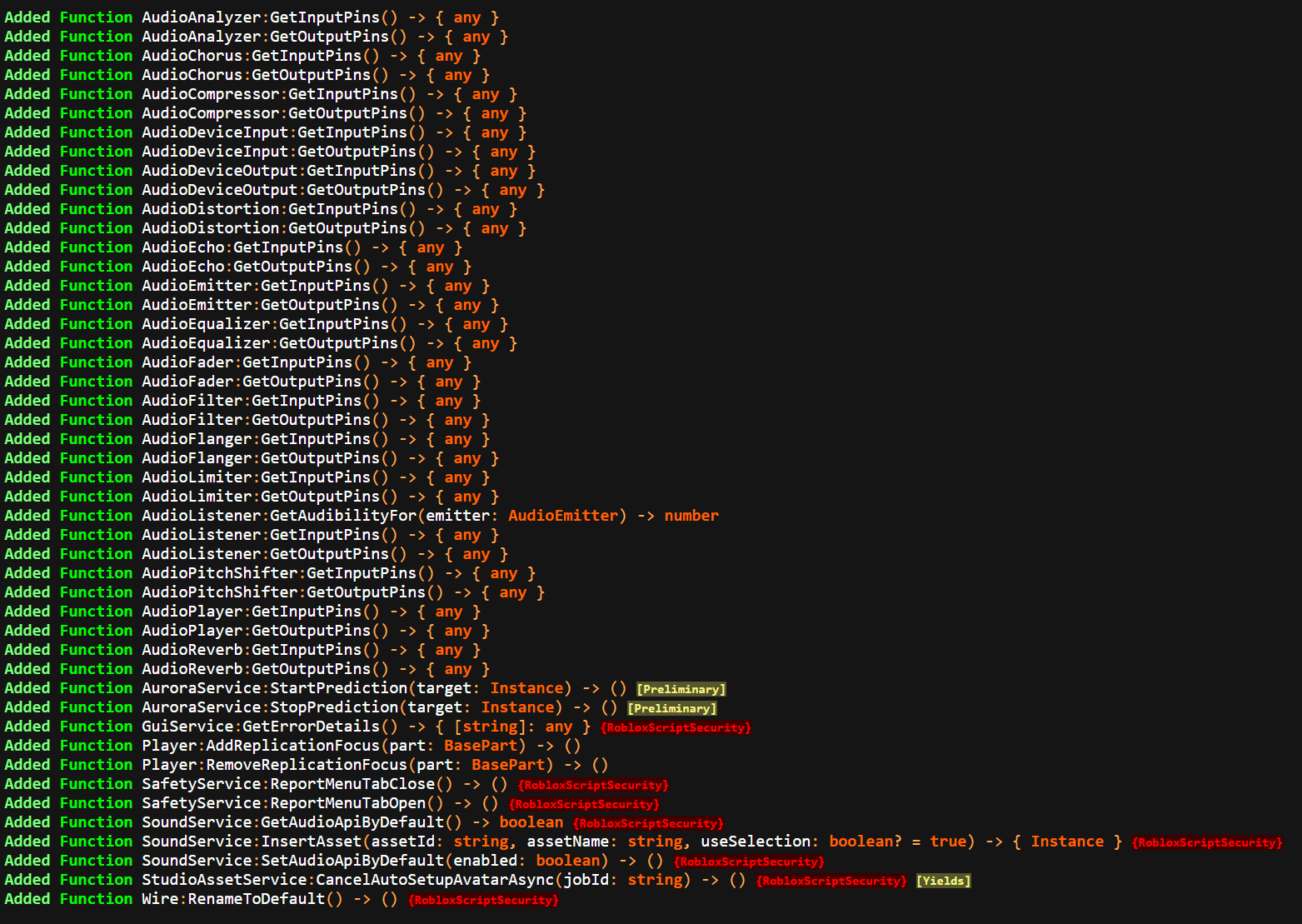 Audio "Wireable" classes really need to be using superclasses for their redundant API members ...