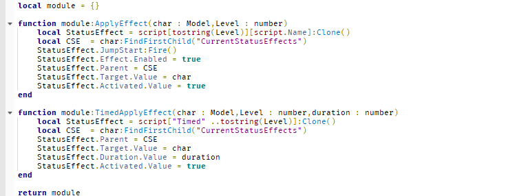 Status effect module not working properly - Scripting Support ...