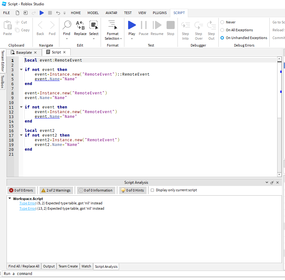 Expected Type Table Got ‘nil Instead Scripting Support Developer Forum Roblox