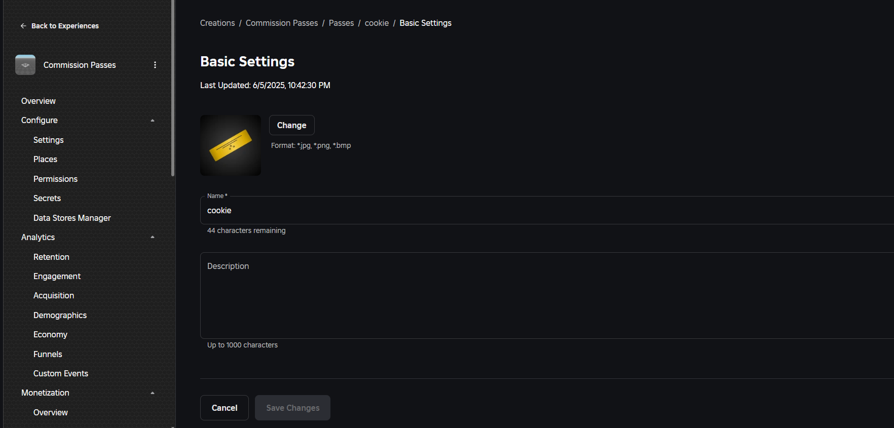 Unable to change gamepass prices - Creator Hub (create.roblox.com) Bugs - Developer Forum | Roblox