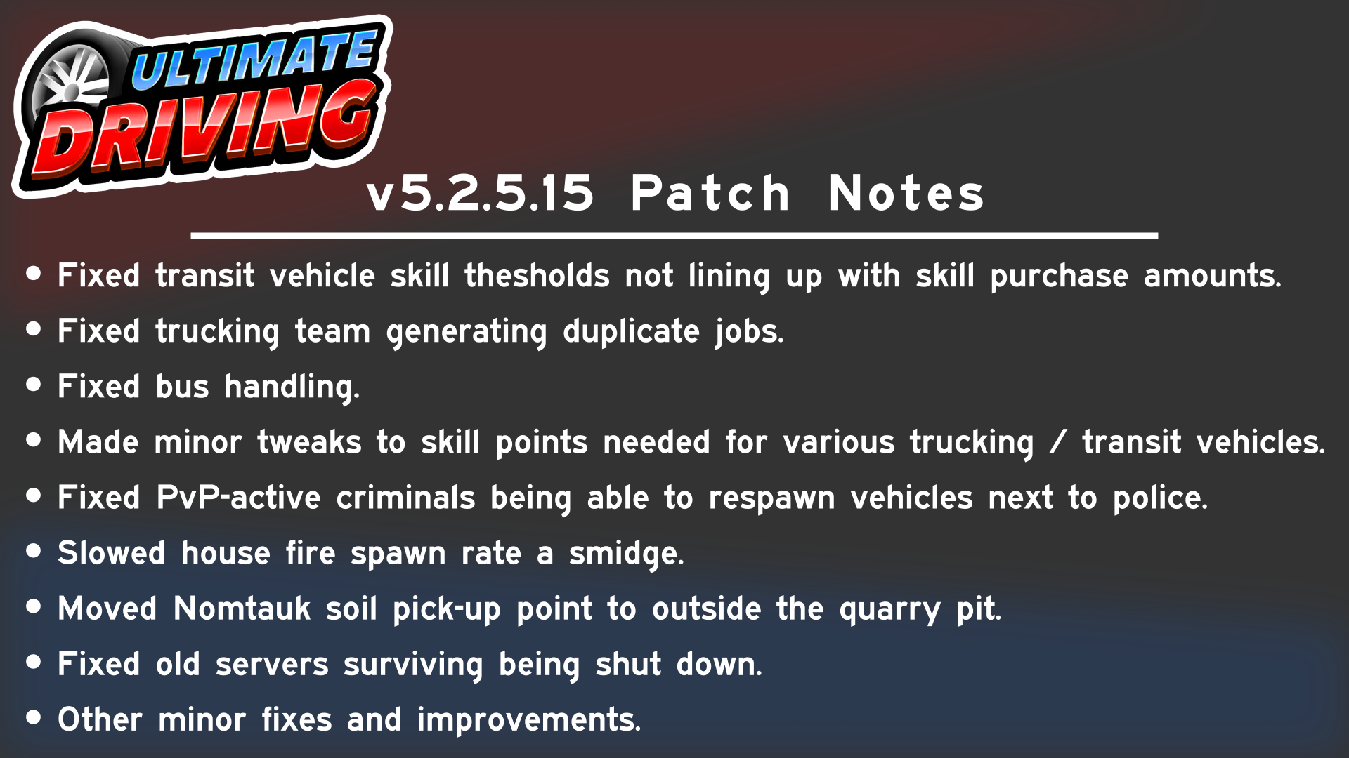 Ultimate Driving Updates - Bulletin Board - Developer Forum | Roblox