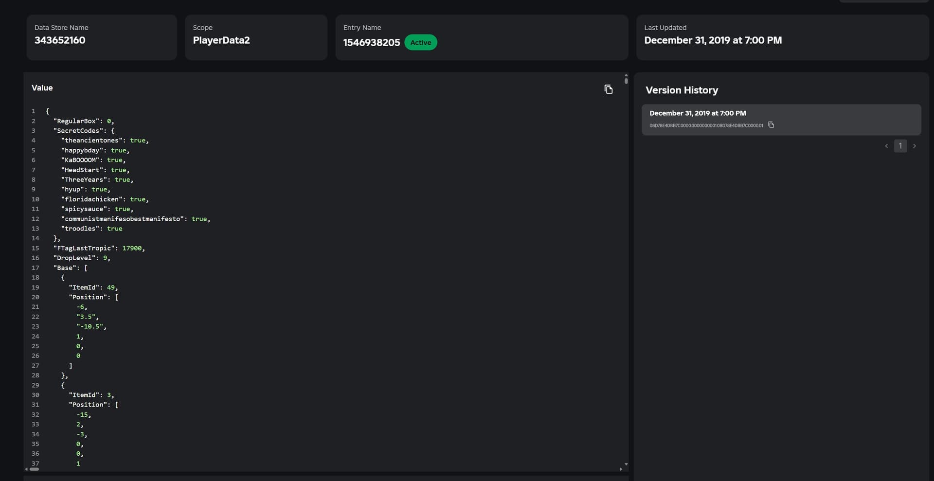 Data Stores Manager Shows Empty Data Stores - Creator Hub (create.roblox.com) Bugs - Developer ...