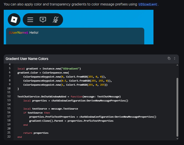 Simulated UIGradient Rich Text for Chat Tags - Community Resources - Developer Forum | Roblox