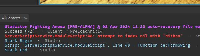 Attempt to index nil with 'Hitbox' (I've been stuck on this for so long, and it's probably so ...