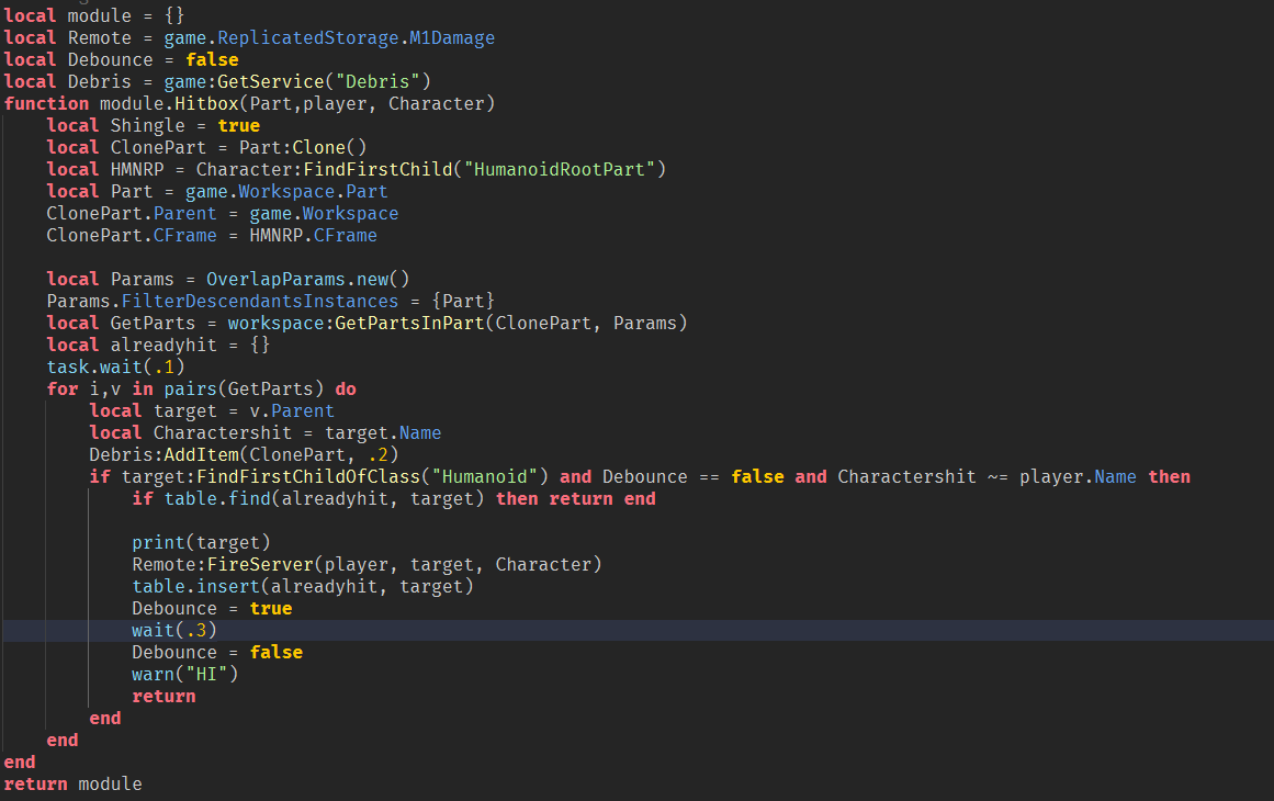 Trouble Making hitbox hit mutiple people - Scripting Support - Developer Forum | Roblox