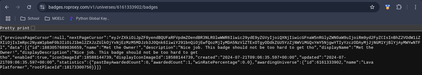 Award all in-game badges via API - Scripting Support - Developer Forum | Roblox