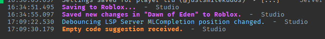 "Debouncing LSP Server MLCompletion position changed" - Scripting Support - Developer Forum | Roblox