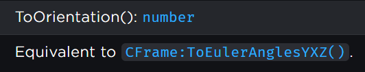 Cframe Toorientation Not Working As Expected Scripting Support Developer Forum Roblox