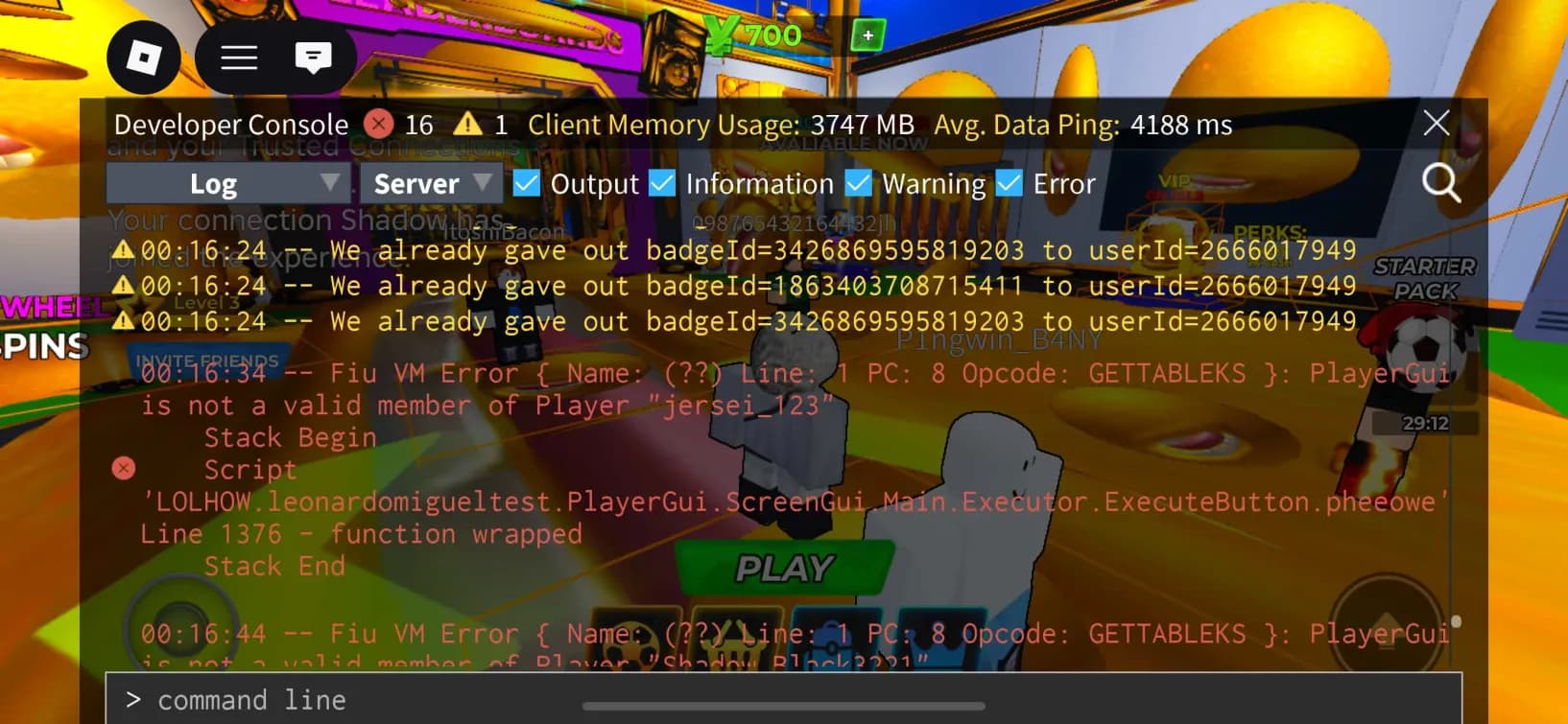 Insane Exploiter? - Scripting Support - Developer Forum | Roblox