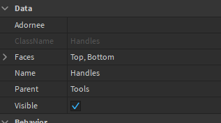 Can not set adornee of handles - Scripting Support - Developer Forum | Roblox