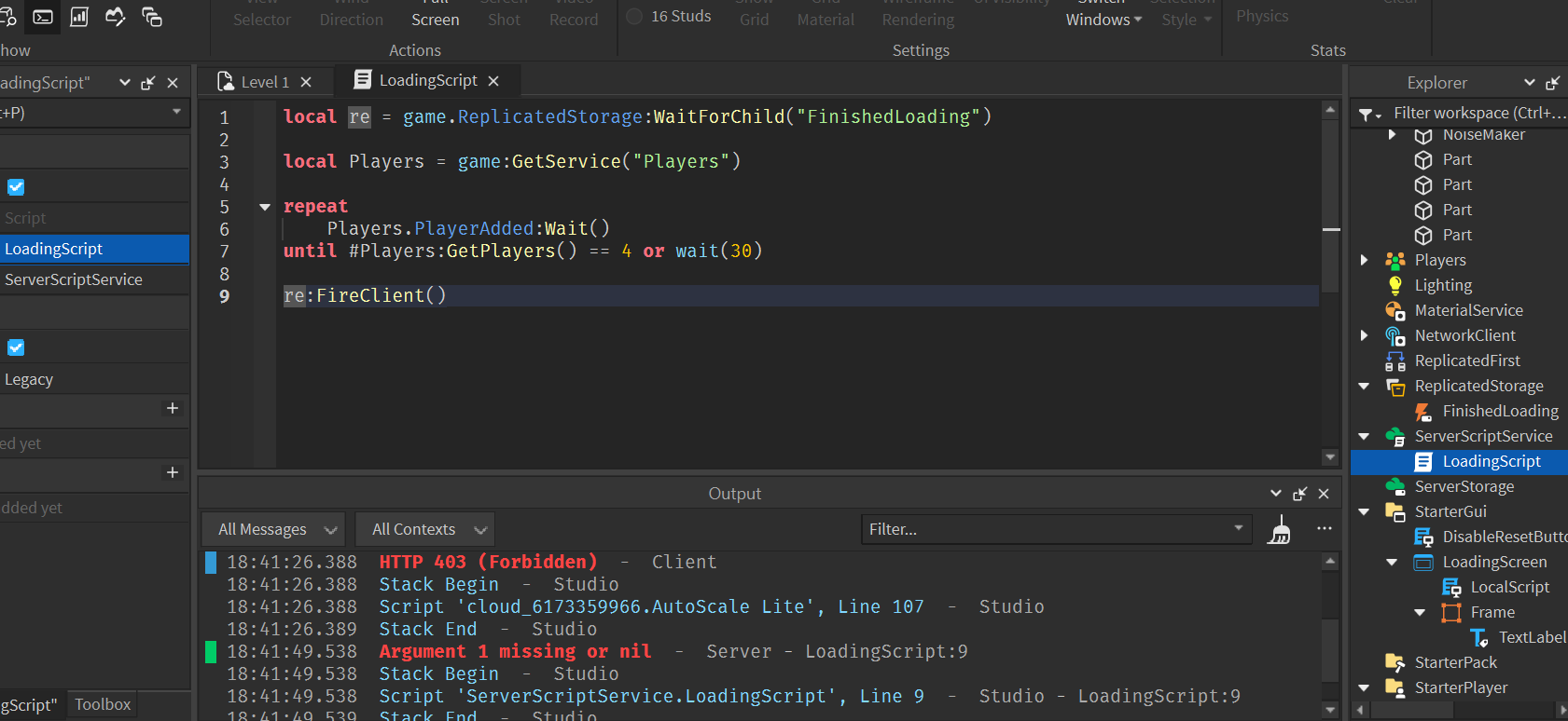 Help with loading system - Scripting Support - Developer Forum | Roblox