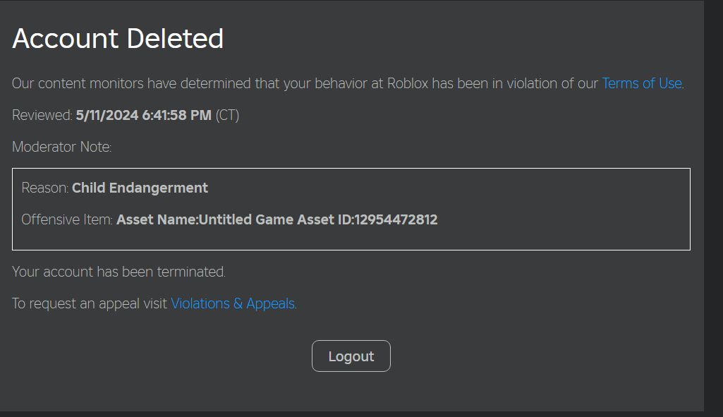 Report menu has vulnerability that allows accounts to be banned ...