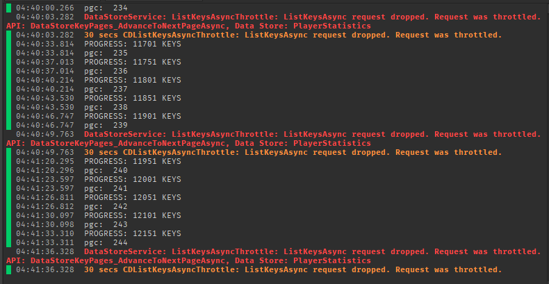 An issue with ListKeysAsync while trying to recollect the keys - Scripting Support - Developer ...