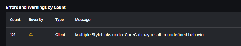 Multiple StyleLinks under CoreGui may result in undefined behavior - Scripting Support ...