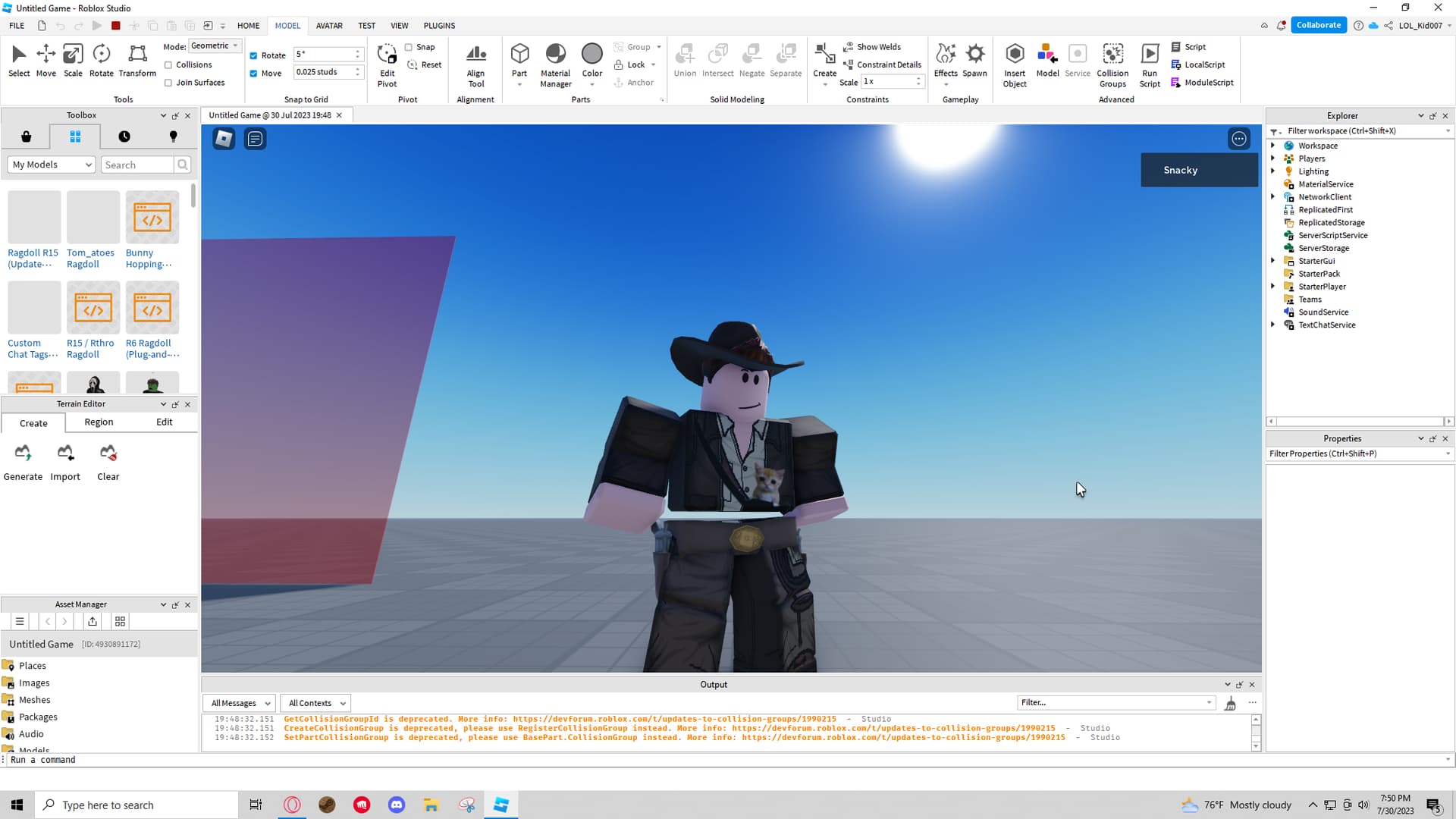 Ragdoll Not Working Scripting Support Developer Forum Roblox 5436