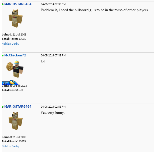 Help forum subsection - Forum Help - Developer Forum | Roblox