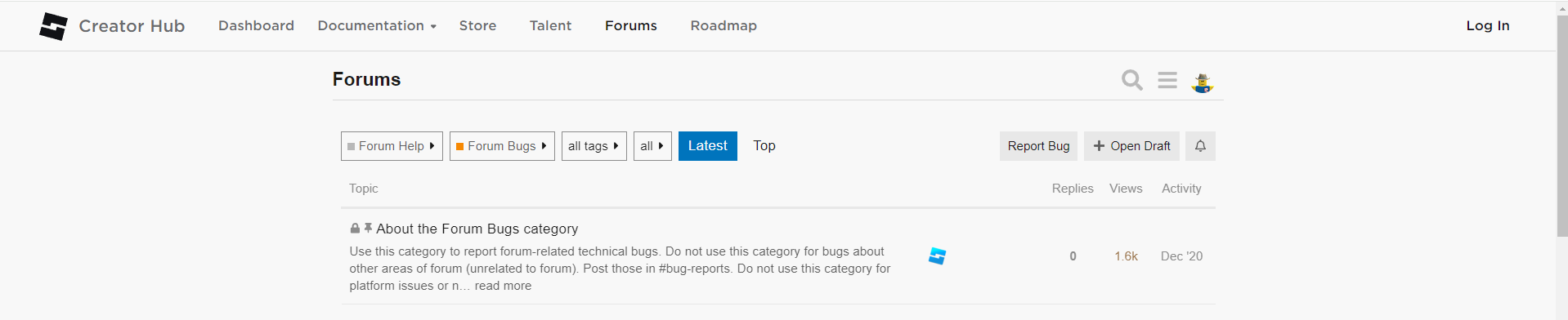 Redirects To The Main Page Are Not Working In The Creator Hub Integration Forum Bugs