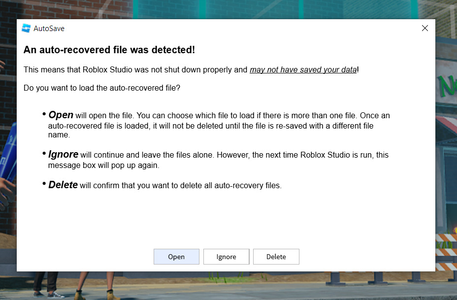 Pressing escape should close the autosave popup - Studio Features ...
