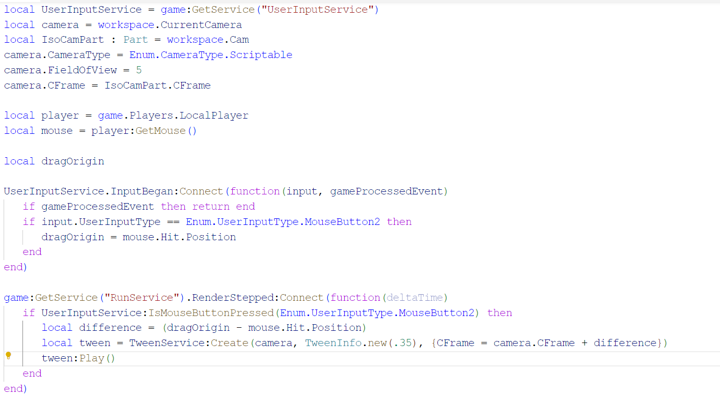 So I created this draggable iso camera but when I drag over the buildings it like makes the ...