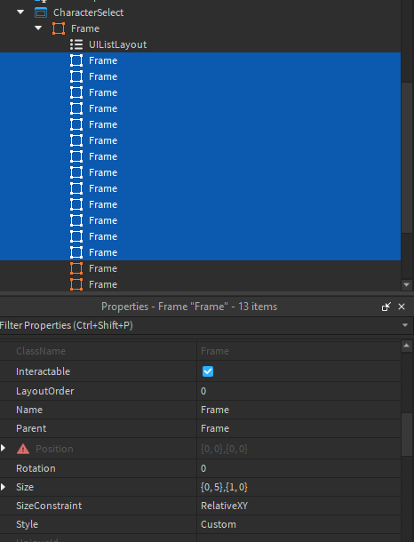 UI Frames same size displaying differently in List - Art Design Support ...