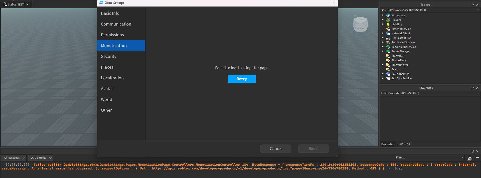 Can't load DevProducts & MarketPlaceService GetDeveloperProductsAsync ...