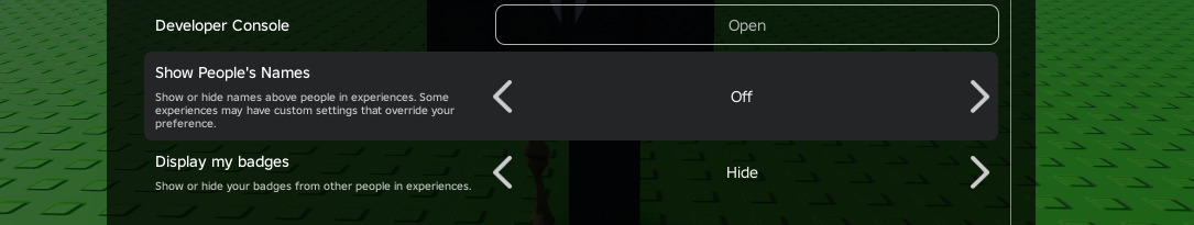 Display my badges doesn't hide developer badge. - Roblox Application ...