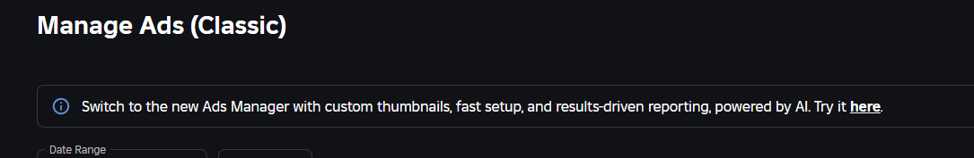 The new Ad Manager is underperforming, and I am considering a permanent ...