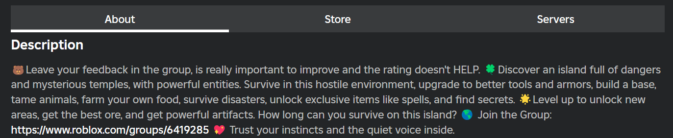 Spacing for Game/UGC/Group Descriptions for Everyone are Broken - Roblox Application and Website ...