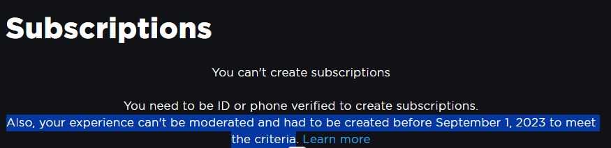Subscriptions within experiences: Now available for users to purchase - Page 2 - Announcements ...
