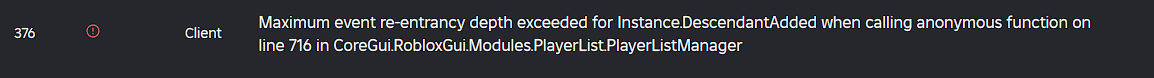 Errors/warnings from CoreScripts/CorePackages - Engine Bugs - Developer Forum | Roblox