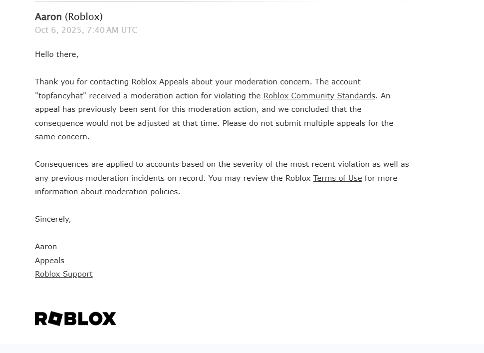 Account Terminated incorrectly flagged by the system automation after ...
