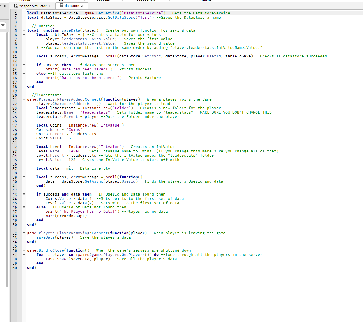 Data Store For Leaderstats Not Working Scripting Support Developer Forum Roblox