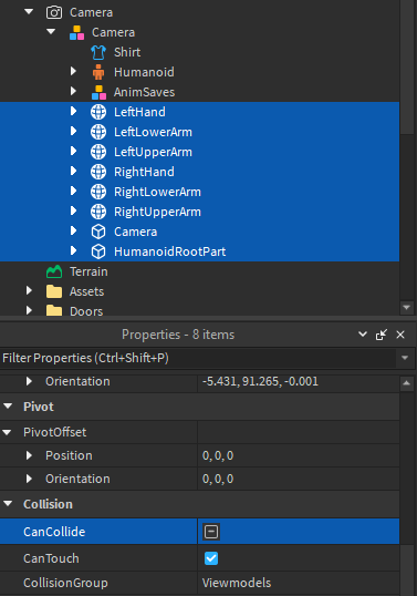 How to use the characters arms as a View model? - Scripting Support - Developer Forum | Roblox