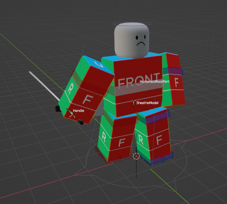 Weapons have a weird offset after exporting blender aimation to roblox ...