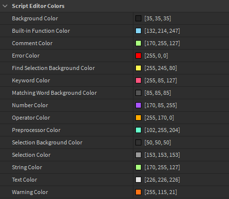 Script Editor Themes Plugin - Creations Feedback - Developer Forum | Roblox