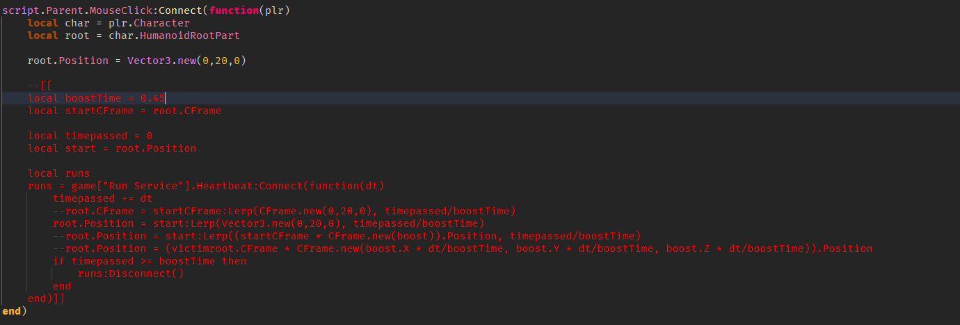 Updating the position of the character also updates its orientation ...