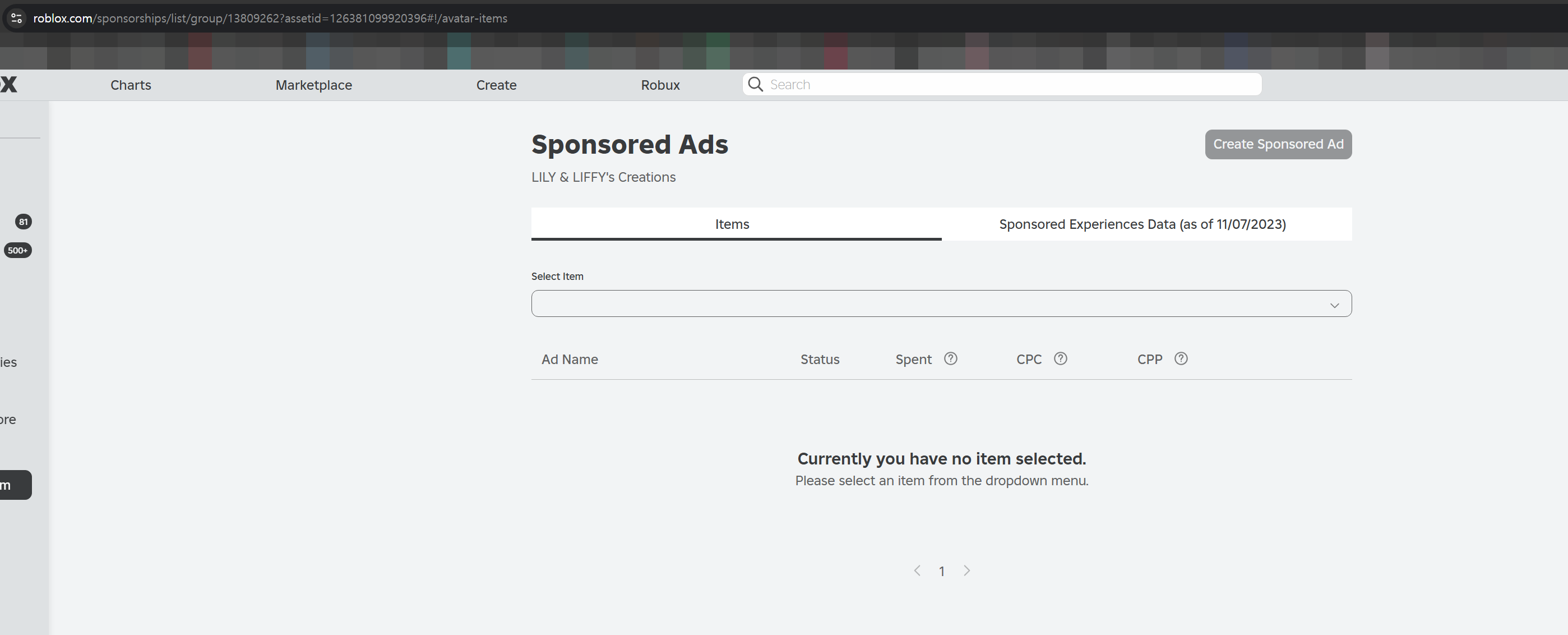 All items are not appear in the Item Sponsored Ads list - Roblox ...